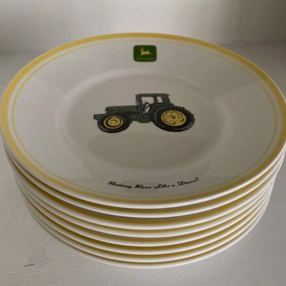 Gibson | Dining | Set Of 8 Gibson Brand John Deere Tractor 9 Dinner ...